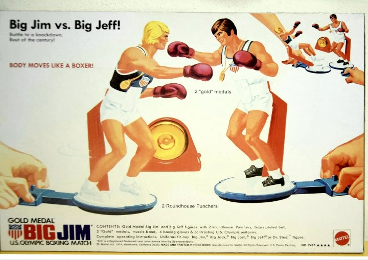 BIG JIM MATTEL ☆ GOLD MEDAL BOXER SET ☆ #7425 REPROBOX HANDMADE NEW – G ...